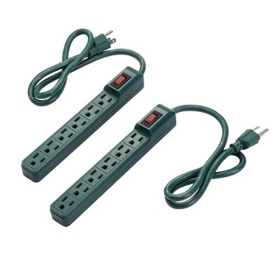 JobSmart 15 Amp 6-Oulet 2.5 ft. Indoor Power Strips with Surge ...