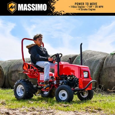 Massimo Mini Tractor 125cc Gas Powered Go Kart - Red at Tractor Supply Co.