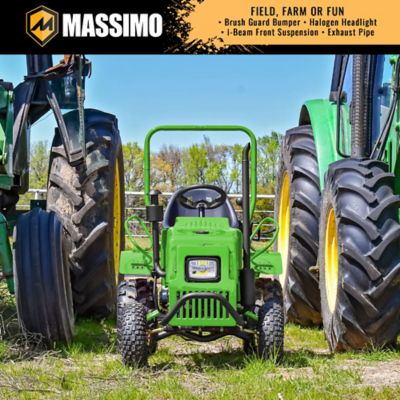 Massimo 125cc Single-Rider Mini Tractor Gas-Powered Go Kart, Red at ...