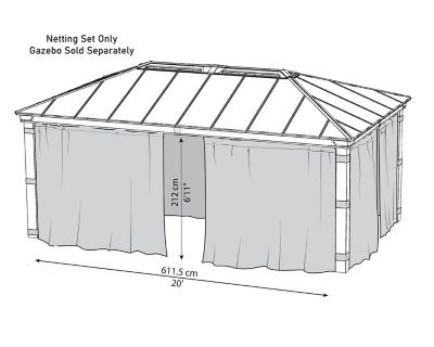 Canopia by Palram Dallas 6100 20 ft. x 12 ft. Netting Set, HG2010 at ...