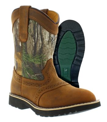 Itasca Kids Buckaroo Western Boot, 3,Brown/Camo at Tractor Supply Co