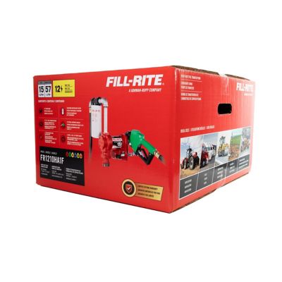 Fill-Rite 12V 15GPM Fuel Pump Kit with Auto Nozzle/Filter, FR1210HA1F ...