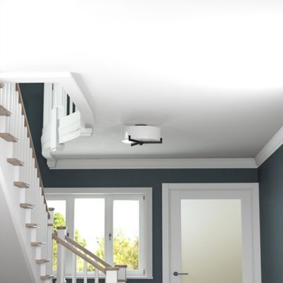 Hudson&Canal Hamlin 2-Light Semi Flush Mount with Glass Shade at ...