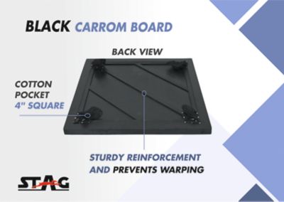 STAG Black Carrom Board Game, 2-4 Players, Ages 12 and Up at Tractor ...