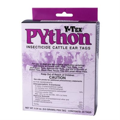 Y-TEX Blank Python Insecticide Cattle Ear Tags, 20-Pack at Tractor ...