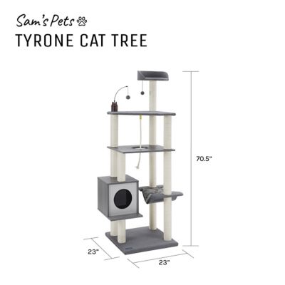 Sam's Pets 70.5 in. Tyrone Cat Tree, Gray