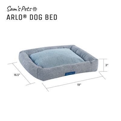 Sam's Pets Arlo Plaid Bolster Dog Bed