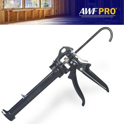 AWF PRO 10 oz. Caulk Gun, 18:1 Thrust, Rotating Barrel, Vinyl Grip with ...