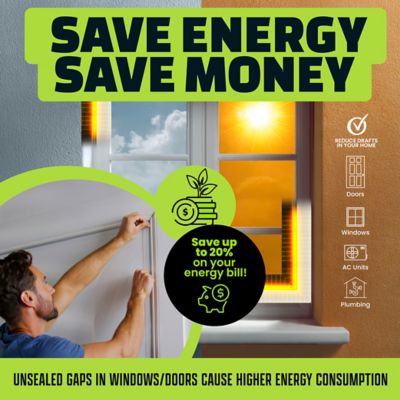 Alien 1-1/4 in. x 16 ft. Transparent Draft Seal Insulation Tape, 3-Pack ...