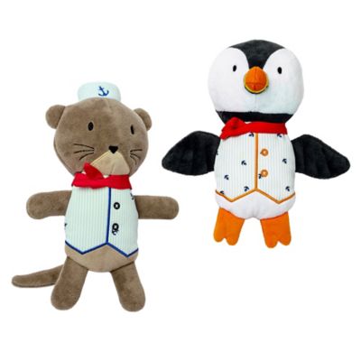 FurHaven 2 pc. Nautical Collection Dapper Dandies Plush Dog Toy Set ...