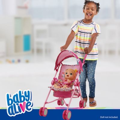 Baby Alive Doll Stroller - Pink & Rainbow - Fits Dolls Up to 24 in ...