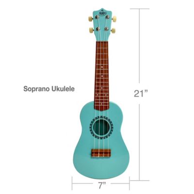 KaKo'o 21 in. Professional Wooden Ukulele Set - Soprano Ukulele Set ...