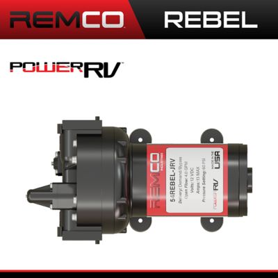 REMCO Power Rebel Series RV Fresh Water Pump, 4.0 GPM, 60 PSI, 12V, On ...