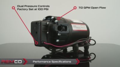 REMCO 7.0 GPM Professional Grade SmoothFlo FatBoy Sprayer Pump, 100 PSI ...