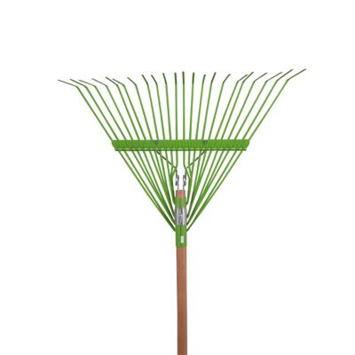 Ames 21.6 in. Plastic 22-Tine Leaf Rake with 54 in. Hardwood/Steel ...