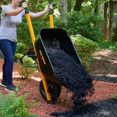 True Temper 6 cu. ft. Barrow in a Box Steel Wheelbarrow with Steel ...