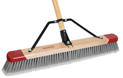 Harper 24 in. Premium Indoor Hardwood/Steel Handle Push Broom for Sand ...