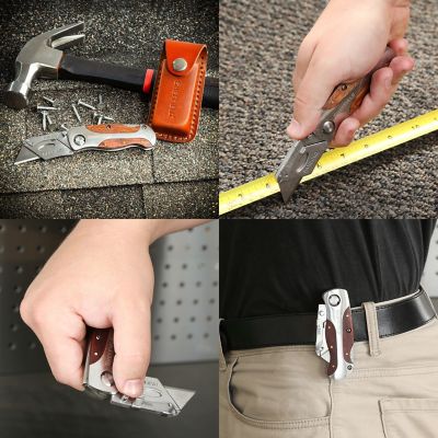 Sheffield Premium Folding Lock Back Utility Knife with Sheath, 12818 at ...