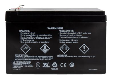 Universal Battery 12V 12Ah Sealed Lead Acid (SLA)/AGM Battery with F2 ...