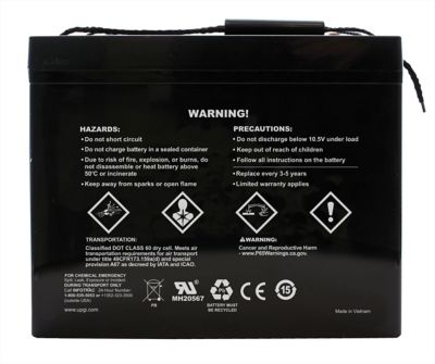 Universal Battery 12V 75Ah AGM Battery (Group 24) with I4 Terminals at ...