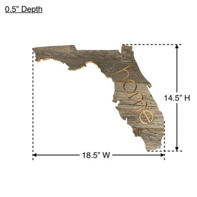 Barnwood USA Large Rustic Farmhouse Home State Reclaimed Wood Wall Sign ...