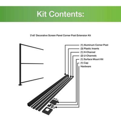 Barrette Outdoor Living 3 ft. x 6 ft. Decorative Screen Panel Matte ...