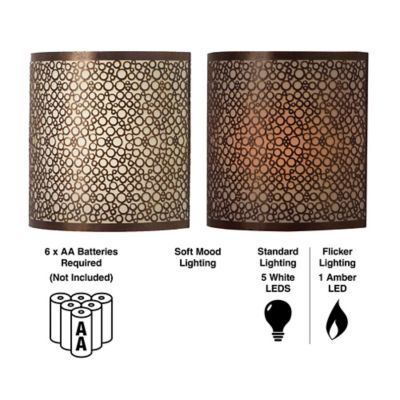 It's Exciting Lighting Olita Barrel Sconce - White & Amber Flicker ...