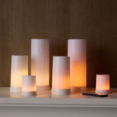 Melrose International LED FIA Flame Designer Candle with White Hue, 7.5 ...