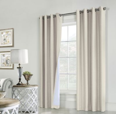 Thermaplus Ventura Grommet Curtain Panel Pair, 52 x 63in.,Natural at ...
