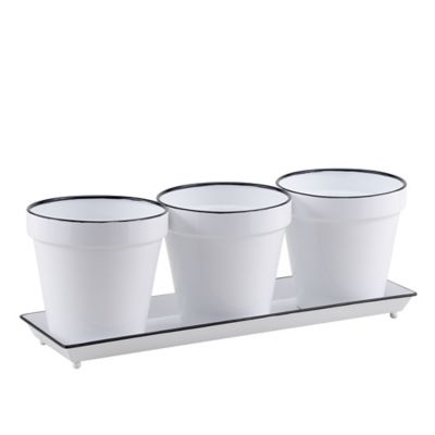 Red Shed Metal Tray with 3 Planter Pots at Tractor Supply Co.