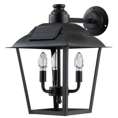 Red Shed 12.5 in. Solar-Powered Outdoor LED Wall Lantern, 30-Lumen at ...