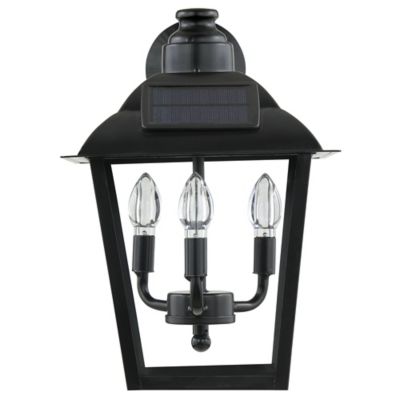 Red Shed 12.5 in. Solar-Powered Outdoor LED Wall Lantern, 30-Lumen at ...