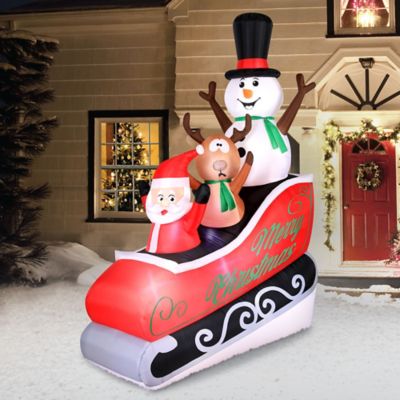 Occasions Limited Airflowz Inflatable Santa Sleigh Ride at Tractor ...