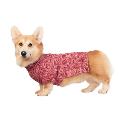 Best Furry Friends Short-Sleeve Turtleneck Pet Sweater, M,Brick at ...