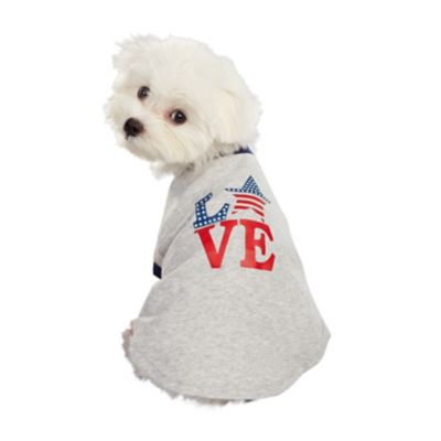 Best Furry Friends Patriotic Love Pet T-shirt, M,Gray at Tractor Supply Co