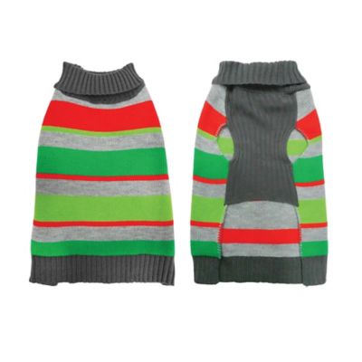Best Furry Friends Holiday Striped Pet Sweater, L,Multi at Tractor ...