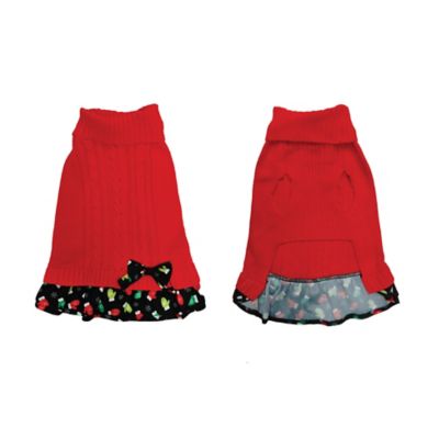 Best Furry Friends Snow Mitten Pet Sweater Dress, M,Red at Tractor ...