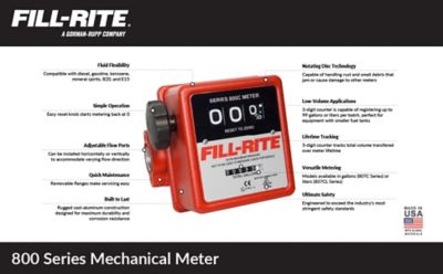 Fill-Rite 3-Wheel Gravity Meter with Strainer, Aluminum, Fuel Transfer ...