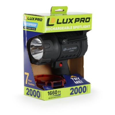 LUXPRO 2,000-Lumen Rechargeable Rugged Spot light with Red Lens at ...