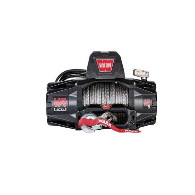 Warn 12V Electric VR12-S Truck Winch, 12,000 lb. Capacity, Synthetic ...