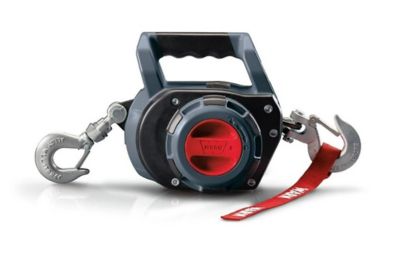Warn Portable Drill Winch with Steel Rope and Hawse Fairlead at Tractor ...