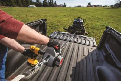 Warn Portable Drill Winch with Steel Rope and Hawse Fairlead at Tractor ...