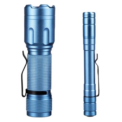 JobSmart 500 Lumen Aluminum Flashlight and 100 Lumen Penlight Set at ...