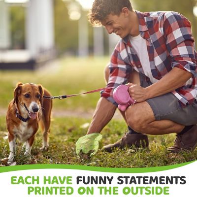 Precious Tails Humorous Dog Poop Bags with Dispenser