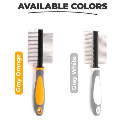 Precious Tails Double-Sided Pin Dog Comb, White at Tractor Supply Co.