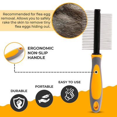 Precious Tails Double-Sided Pin Dog Comb, White at Tractor Supply Co.