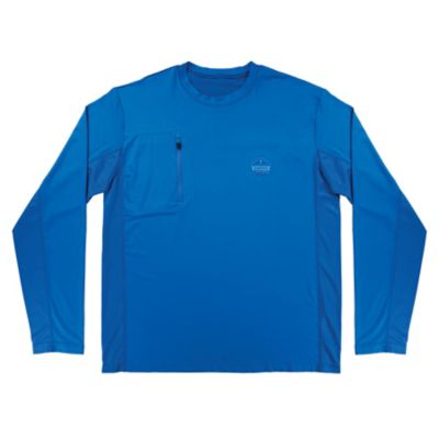 Ergodyne Cooling Long Sleeve Sun Shirt with Uv Protection, M,Blue at ...