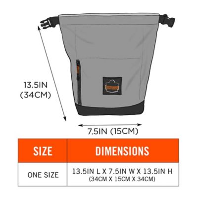 Ergodyne Full Respirator Bag - Roll Top Closure, 13186 at Tractor ...