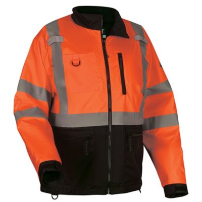Ergodyne Men's Hi-Vis Windbreaker Water-Resistant Jacket, 4XL,Orange at ...