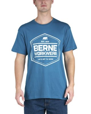 Berne Men's Short-Sleeve Logo T-Shirt, 2XL,Riptide at Tractor Supply Co
